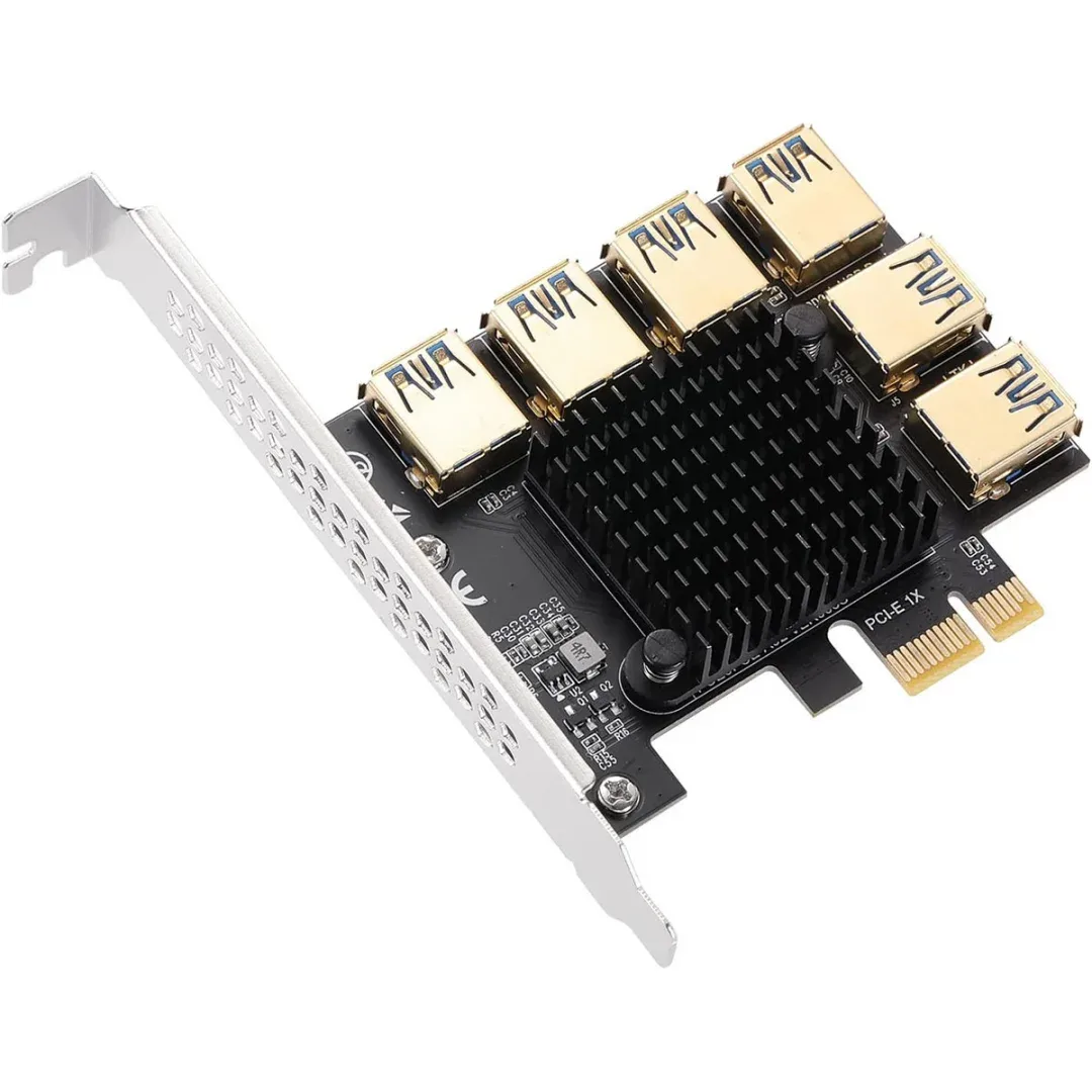 PCIE 1 to 6 PCIE USB 3.0 Riser Card - MZHOU