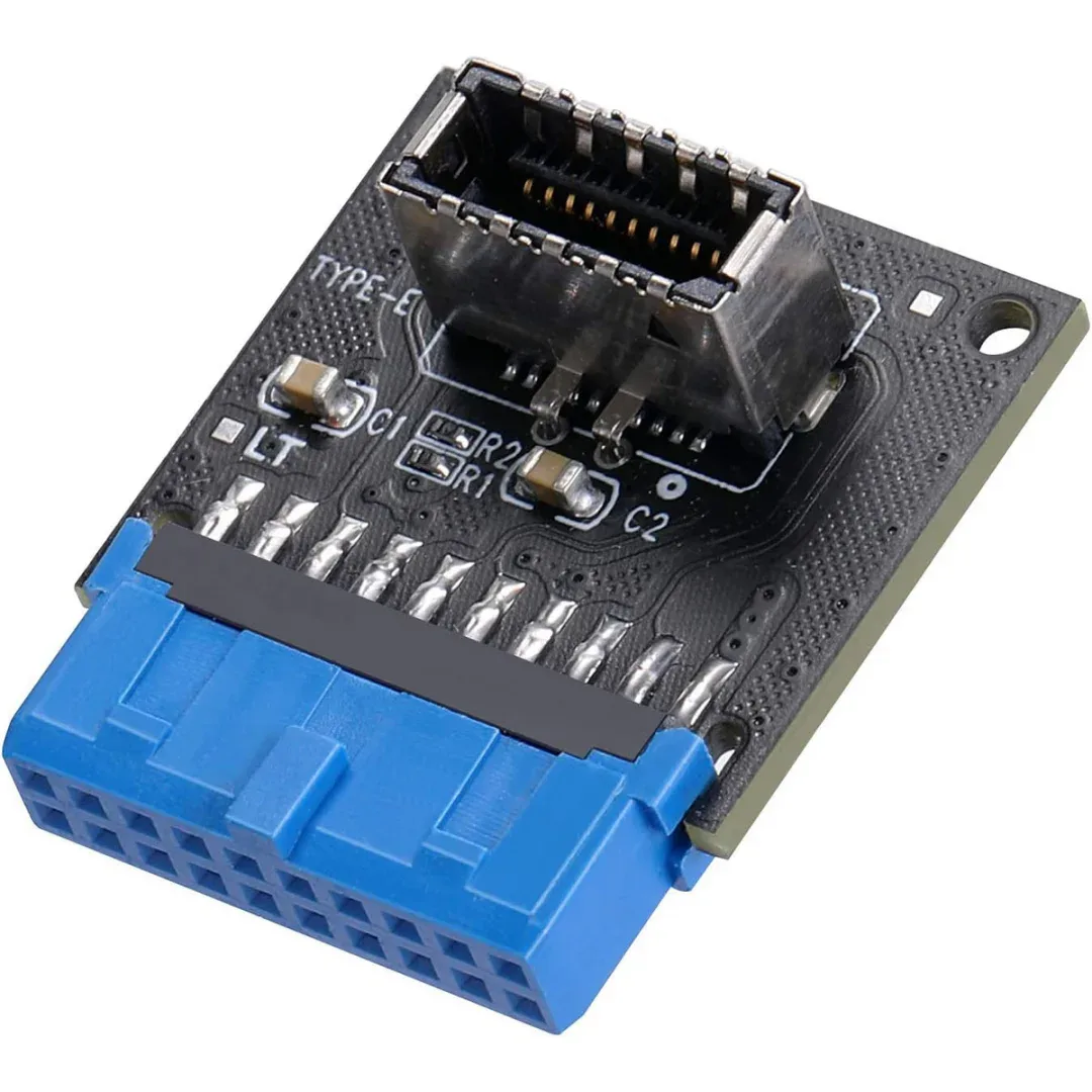 USB 3.0 Front 19PIN to 3.1 Type-C Front Panel Header Type-E Adapter 20 ...