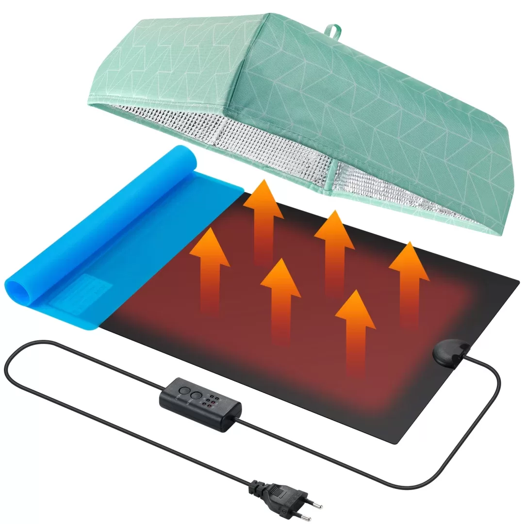 20W Thick modified resin heating pad with timer function and 3 ...