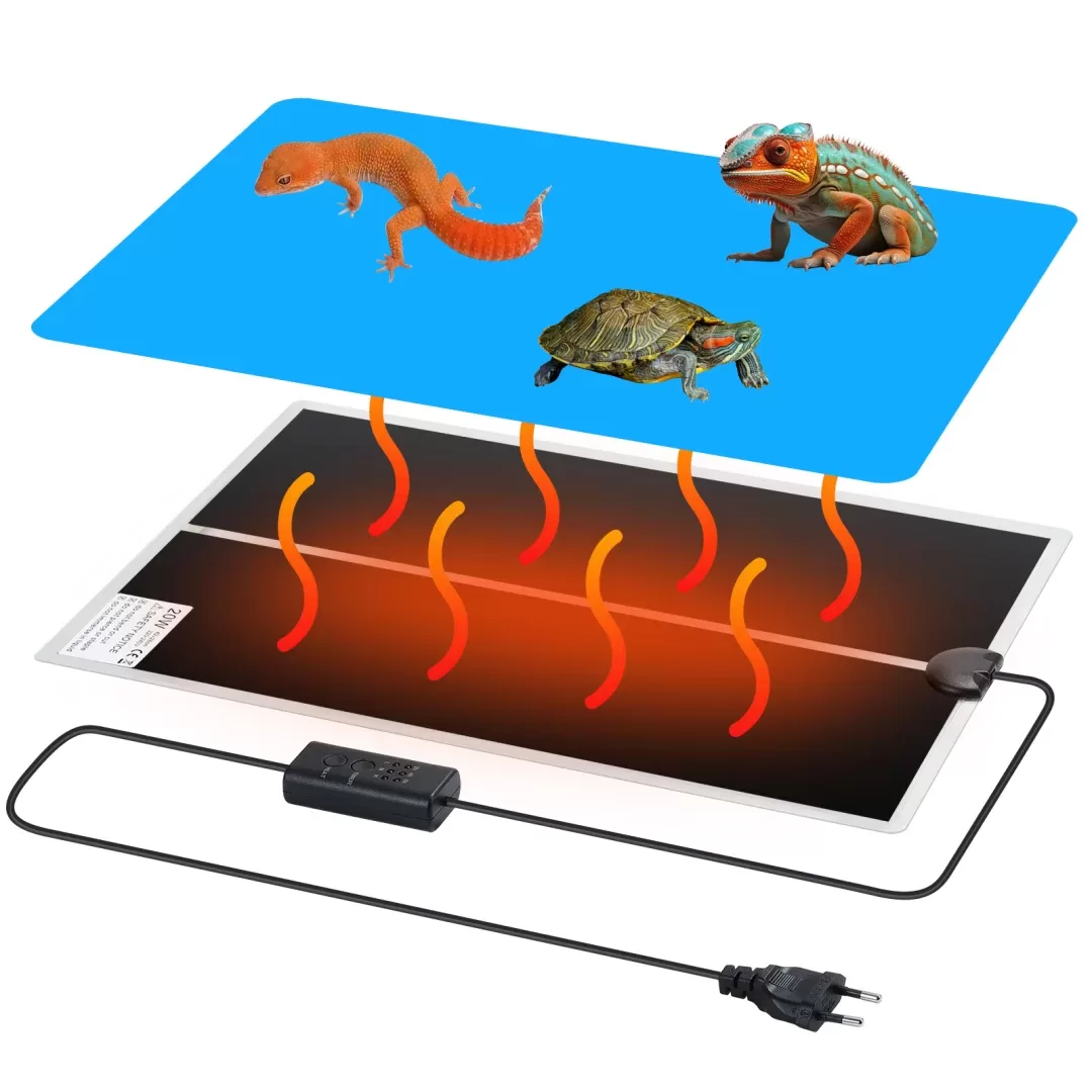 20W reptile heating mat with 3 segment temperature settings/silicone ...