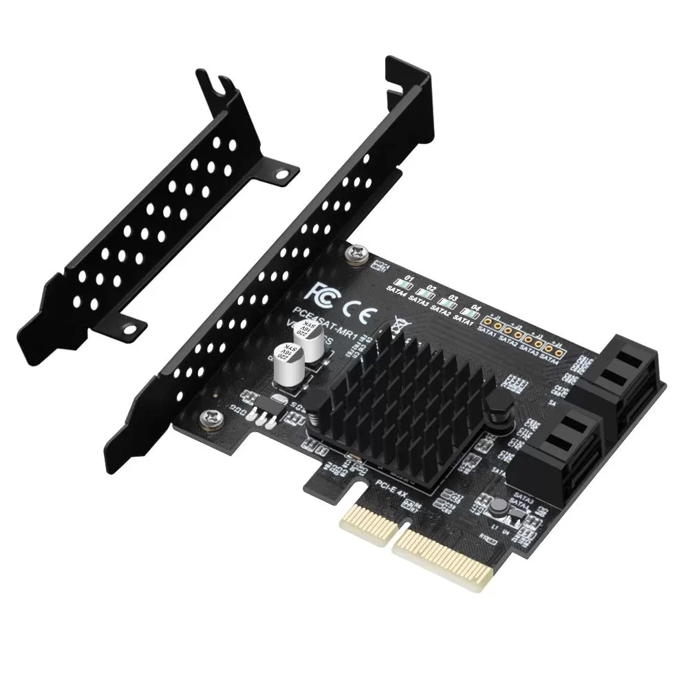PCIE 2.0 X 1 to SATA 4 Port Adapter Card Marvell Chipset Without Raid ...