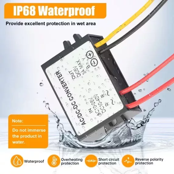 AC to DC Voltage Converter AC 12V to 5V 3A 15W,DC 12V to 5V - MZHOU